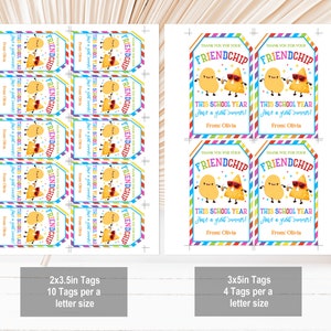 Friend Chip Bag Tags Last Day of School Tag Classroom Treat Tag End of ...