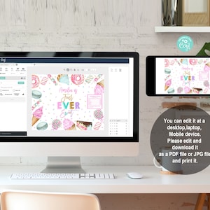 Four Ever Sweet Birthday Chip Bag Sweets Party Donut Candy Ice Cream ...