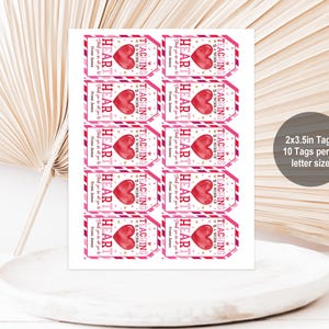 Teacher Gift Tags: Heart Thank You Design - Digital Printable Est ...