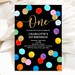Rainbow Polka Dot Birthday Invitation Watercolor Spots - Etsy