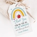 Editable Rainbow Teacher Appreciation Tag Teacher Thank You Gift Tag ...