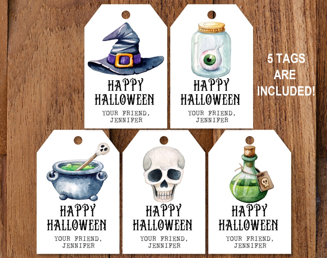 Halloween Favor Tags Halloween Gift Tags Halloween Party Favors Label ...