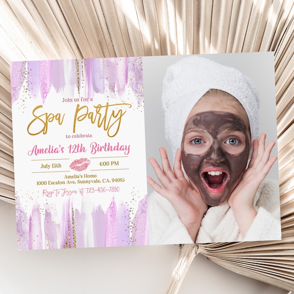 Little Girls Spa Party Invitation - Etsy