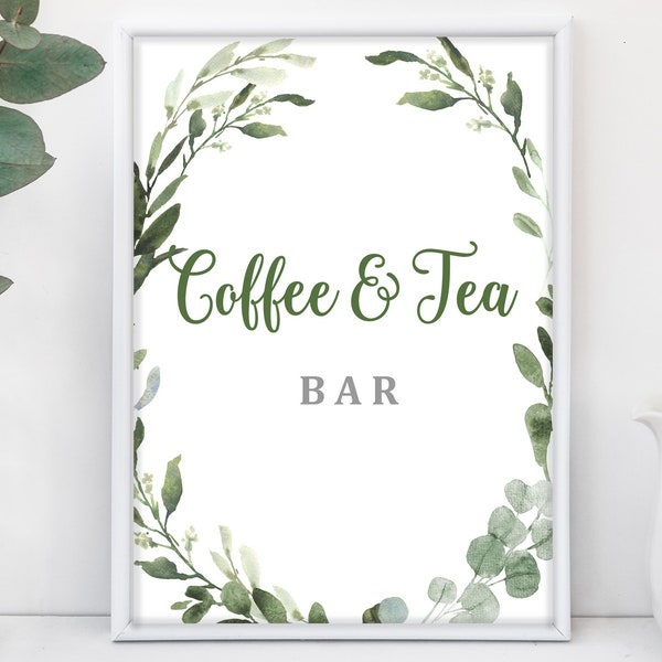 Coffee and Tea Bar Sign - Etsy