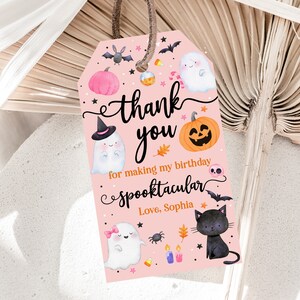 Halloween Treat Tag Boo Birthday Favor Tags Halloween Pumpkin Party ...