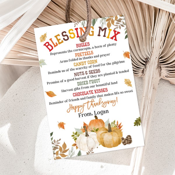 Thanksgiving Blessing Mix - Etsy