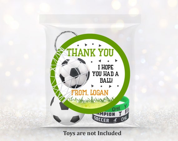 Soccer Birthday Favor Label Thank You Tag Soccer Party Favor - Etsy