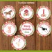 Farm Birthday Cupcake Toppers Farm Party Label Sticker - Etsy