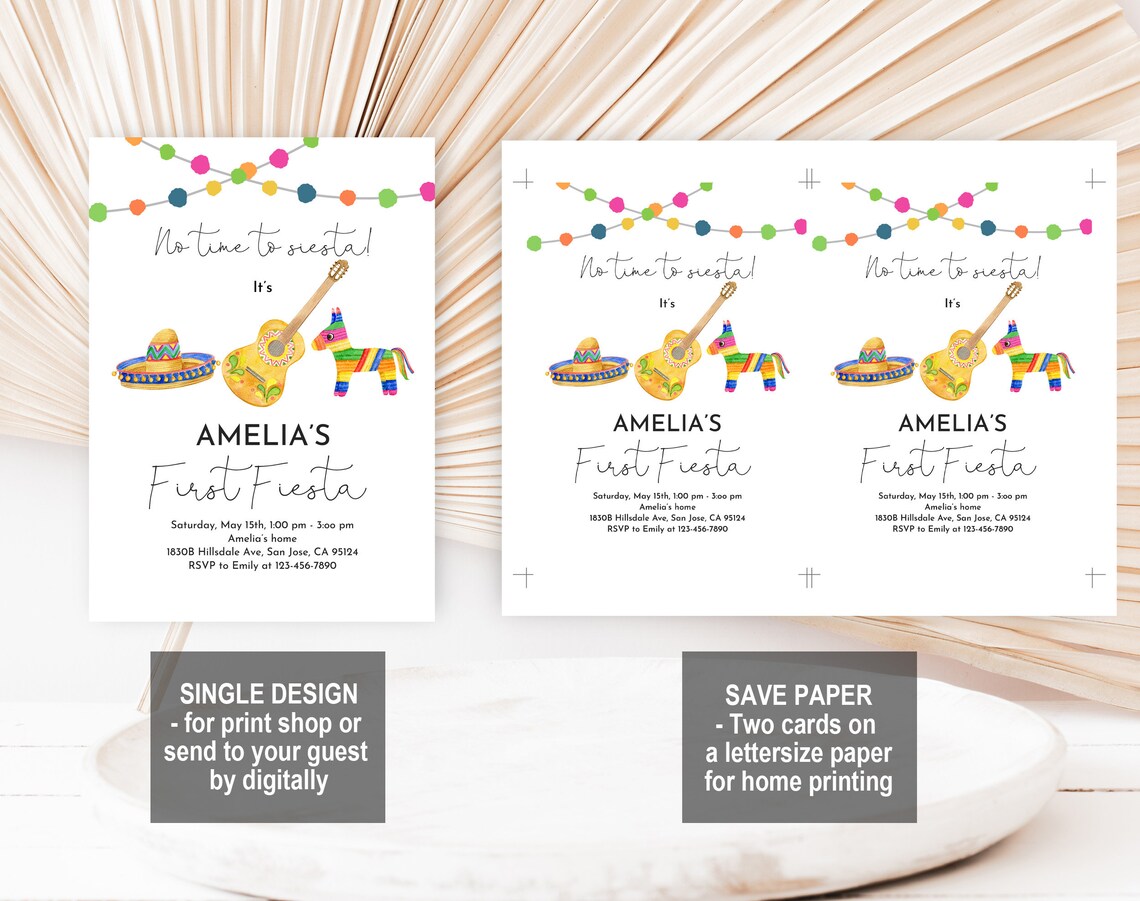 Fiesta Birthday Invitation: Cinco De Mayo Theme (editable Printable ...