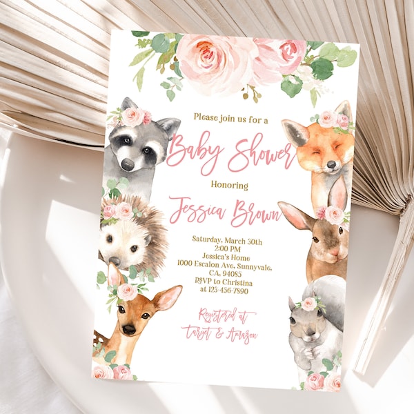Cute Baby Animal Invitation - Etsy