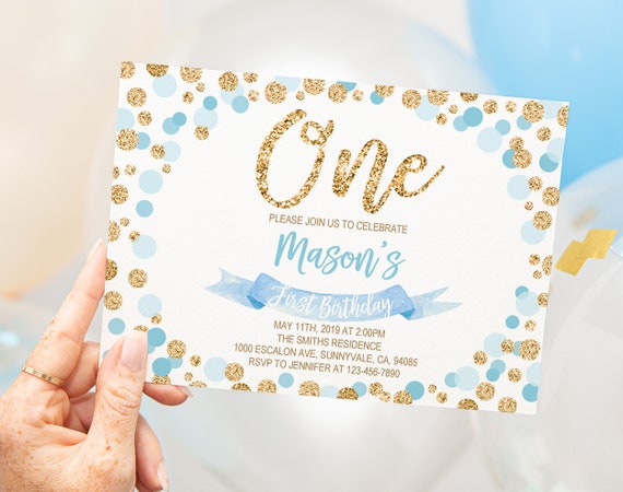 Confetti Birthday Invitation Sprinkle Party Invite Polka Dot - Etsy