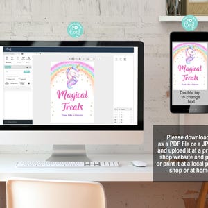 Unicorn Custom Sign Rainbow Unicorn Birthday Party Sign Table ...