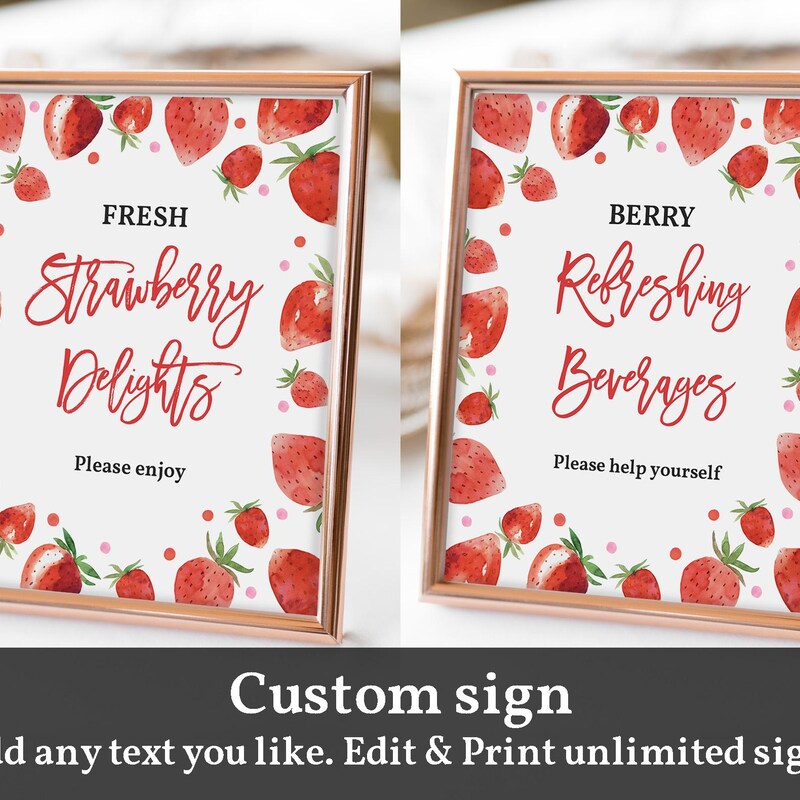 Strawberry Signs - Etsy