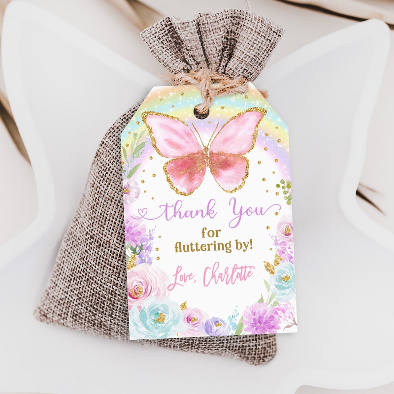 Butterfly Favor Tags - Etsy