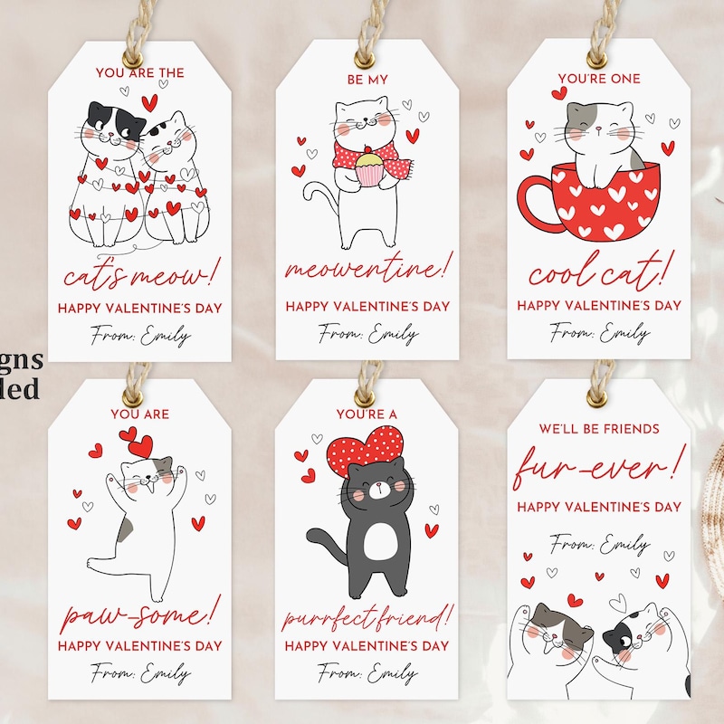 Cat Valentine Card - Etsy