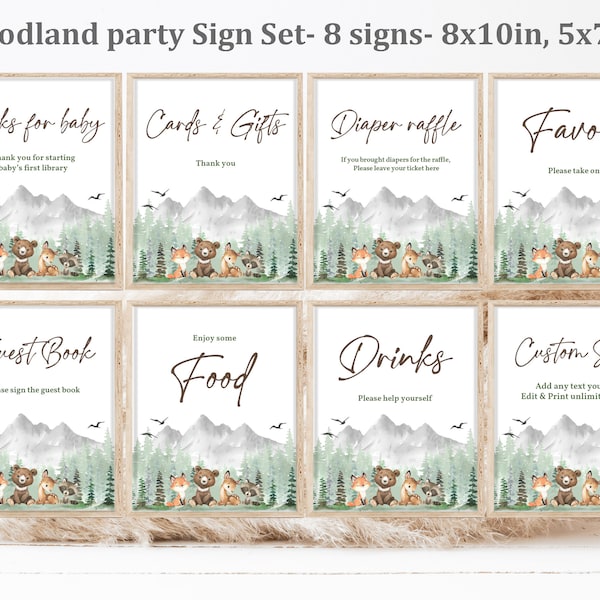 Woodland Table Decor - Etsy