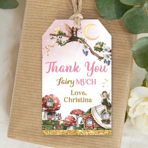 Editable Enchanted Forest Fairy Birthday Cupcake Toppers - Etsy