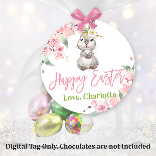 Easter Gift Tags Printable Easter Favor Tags Editable PDF - Etsy