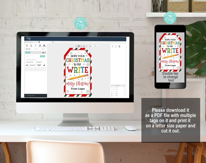 Christmas Pencil Gift Tag Just Write Holiday Pencil Tags - Etsy