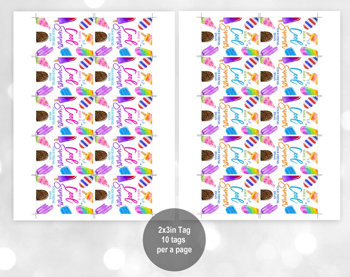 Popsicle Tag Have a Cool Summer End of School Year Friend Gift - Etsy