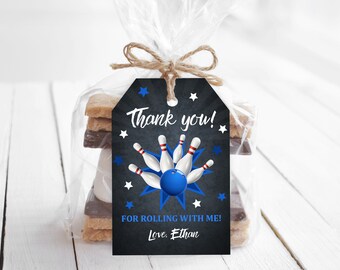 Bowling Party Favor Tags Instant Digital Download Bowling - Etsy