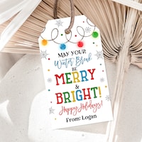 Printable Christmas Gift Tag PDF Christmas | Merry Christmas Tag ...