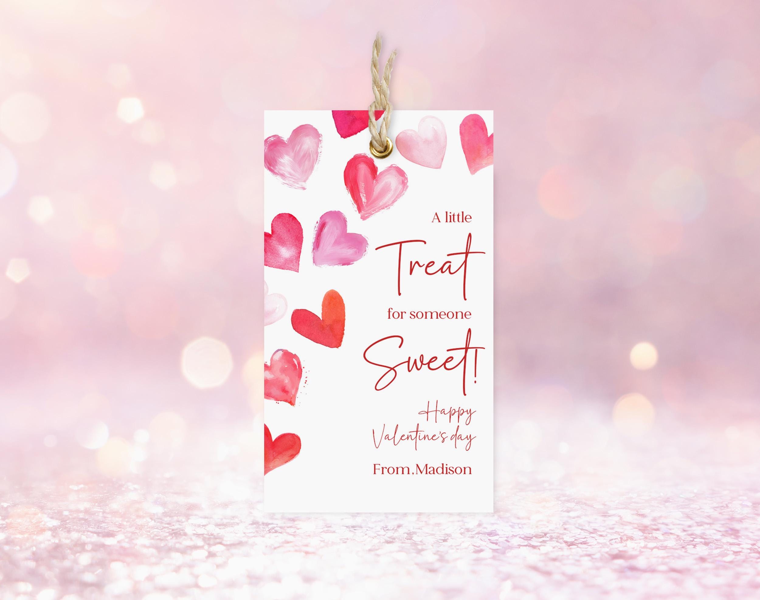 Printable Valentine Gift Tags, Treat Bag Labels (kids School, Editable ...