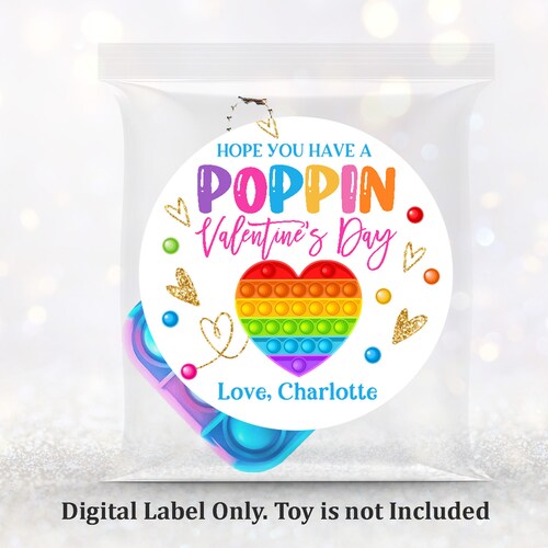 Valentine's Day Treat Bag Topper Valentines Poppin Gift - Etsy