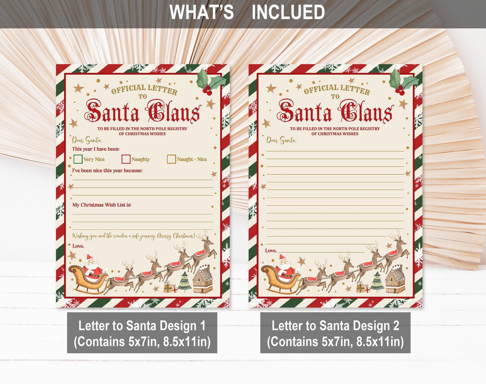 Letter to Santa: Editable Christmas Wish List (printable Template) Lts4 ...