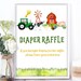 Farm Tractor Diaper Raffle Sign 8x10in 5x7in Included - Etsy