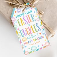 Printable Easter Bunny Ear Gift Tags | Happy Easter Basket Tags ...