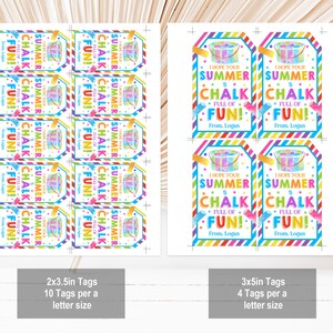 Chalk Full of Fun Tags End of School Year Gift Tags Preschool Classroom ...