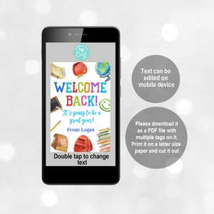 Welcome Back Tags Back to School Label First Day of School Gift Tag ...