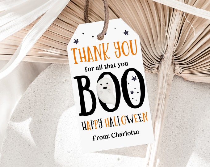 Boo Thank You for All You Do Tag Halloween Appreciation Teacher Staff ...