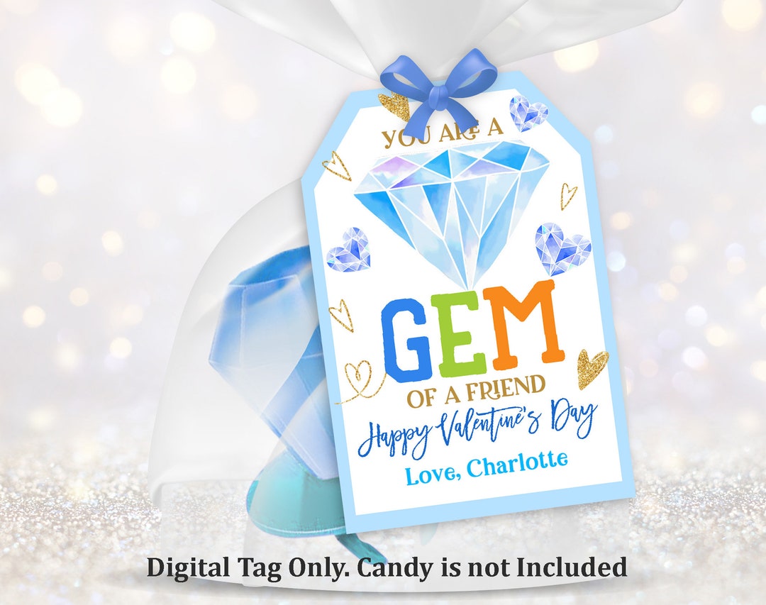 Ring Pop Valentine's Day Tag Gem Candy Valentine's - Etsy