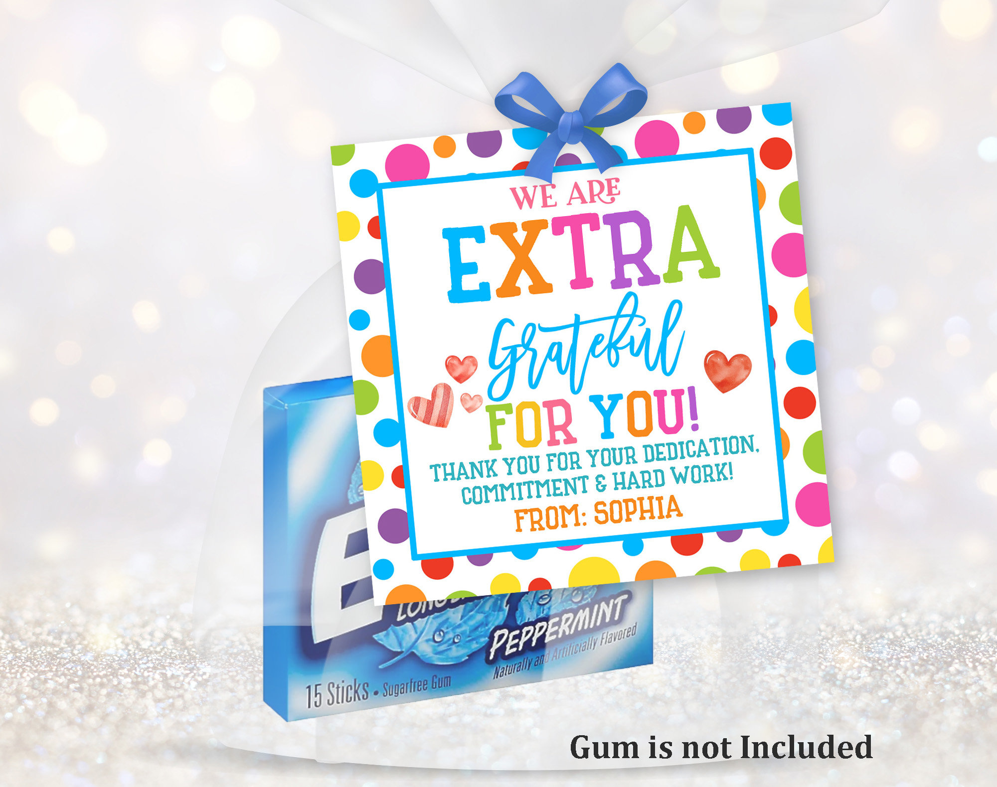 We Are Extra Grateful for You Tag Extra Gum Gift Tag Teachers - Etsy
