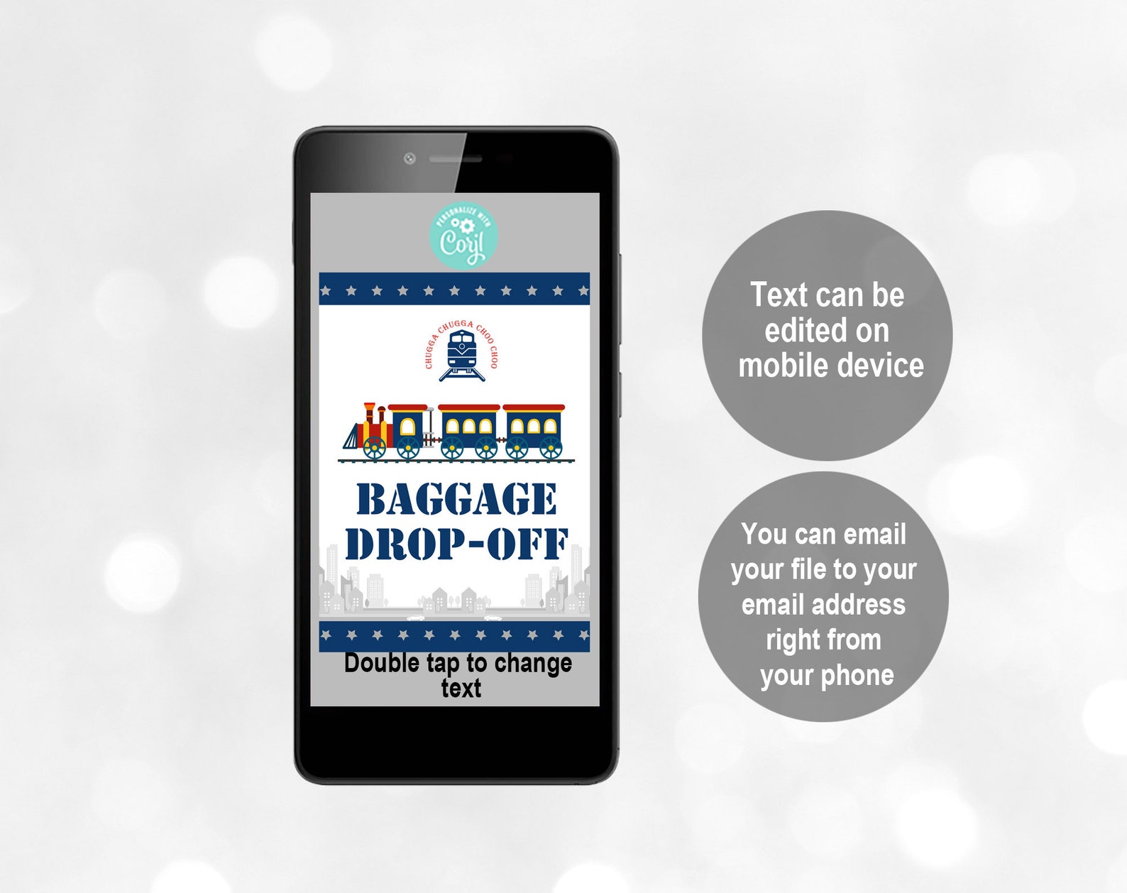 Baggage Drop off Table Sign Train Table Sign Gift and Card - Etsy