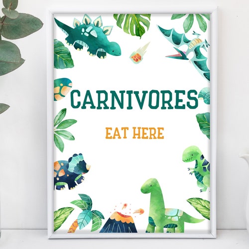 Carnivores Dinosaur Birthday Sign T-rex Birthday Dinosaur - Etsy