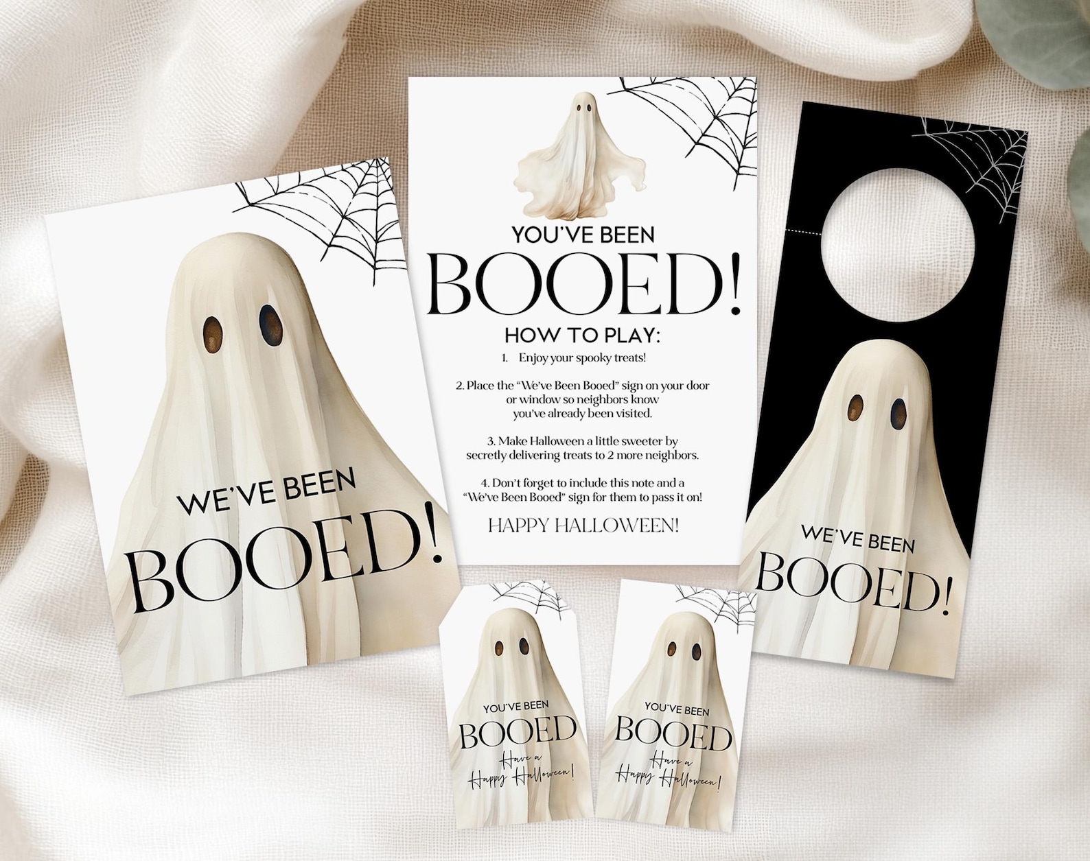 You've Been Booed Halloween Kit - Printable Treat Tags and Door Hanger ...