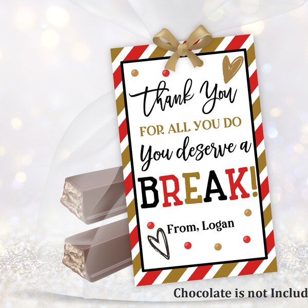 Kit Kat Thank You - Etsy