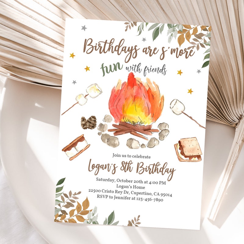 Campfire Invitations - Etsy