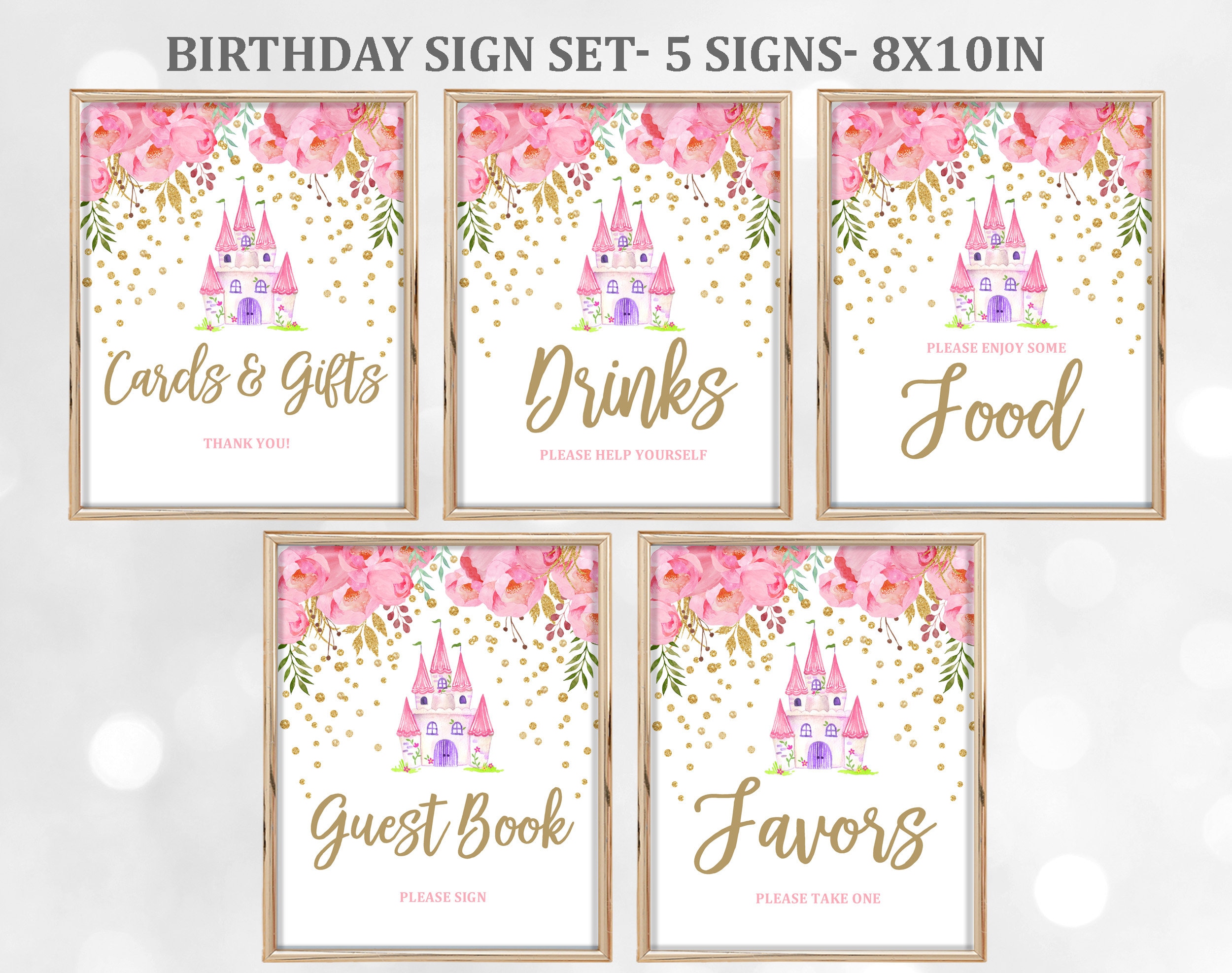 Princess Birthday Signs