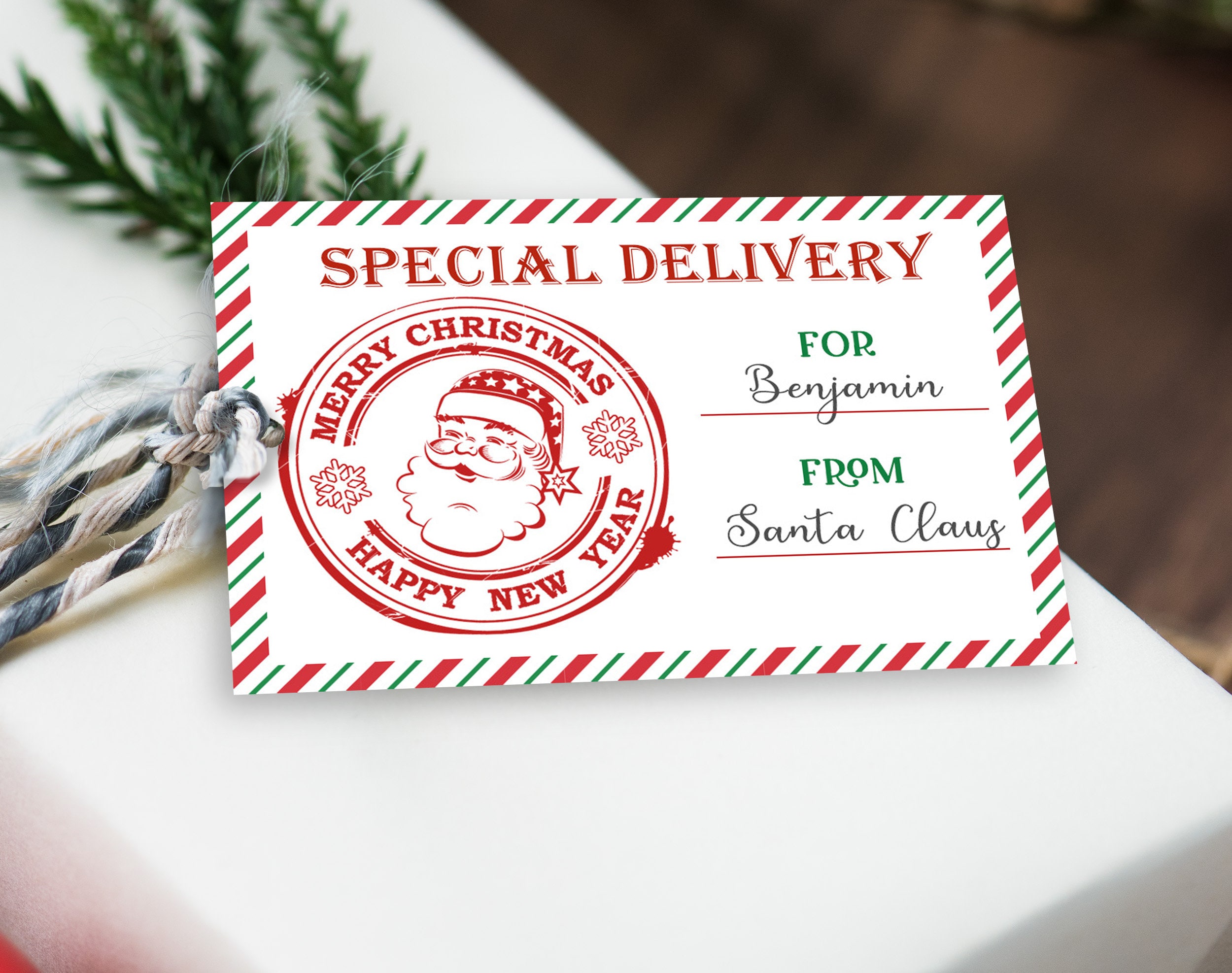 North Pole Gift Tag From Santa Christmas Printable Kids Gift | Etsy