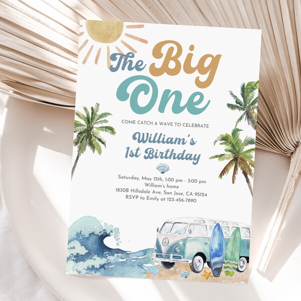 Surfing Invitation - Etsy