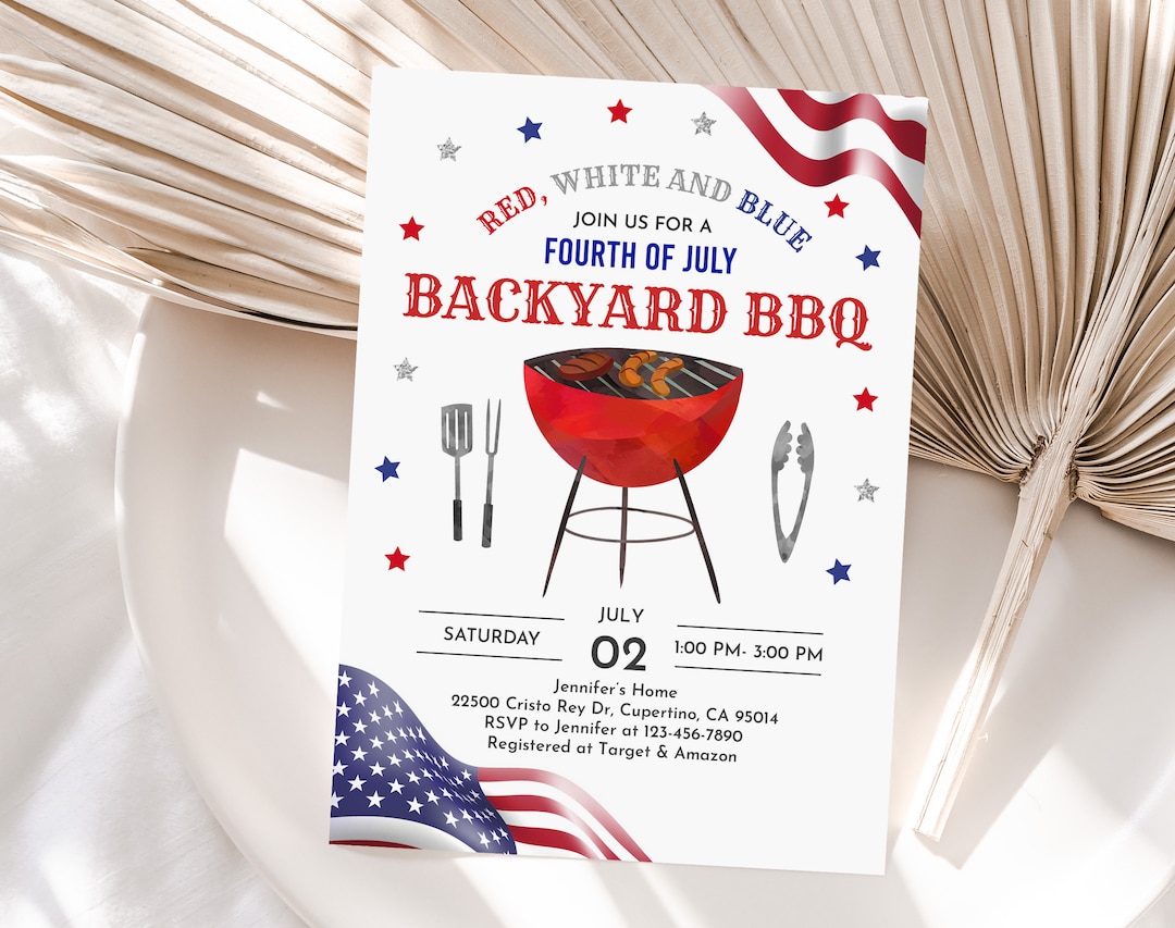 4th Of July BBQ Party Invitation Independence Day Backyard Barbeque 4th-of-july-bbq-party-invitation-independence-day-backyard-barbeque