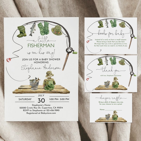Fishing Baby Shower Invitation - Etsy