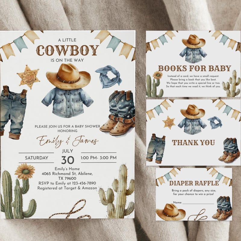 Cowboy Style Baby Shower - Etsy