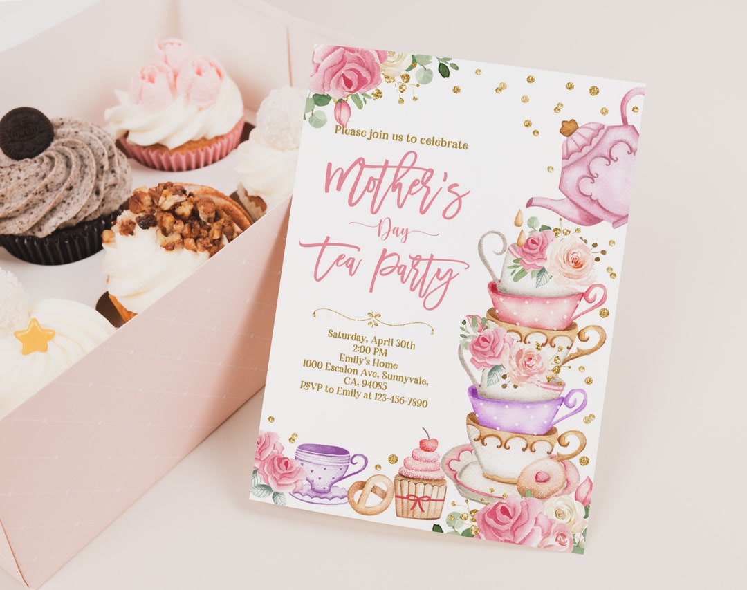 Mothers Day Tea Party Invitation Mother's Day Brunch Invite Mommy and ...