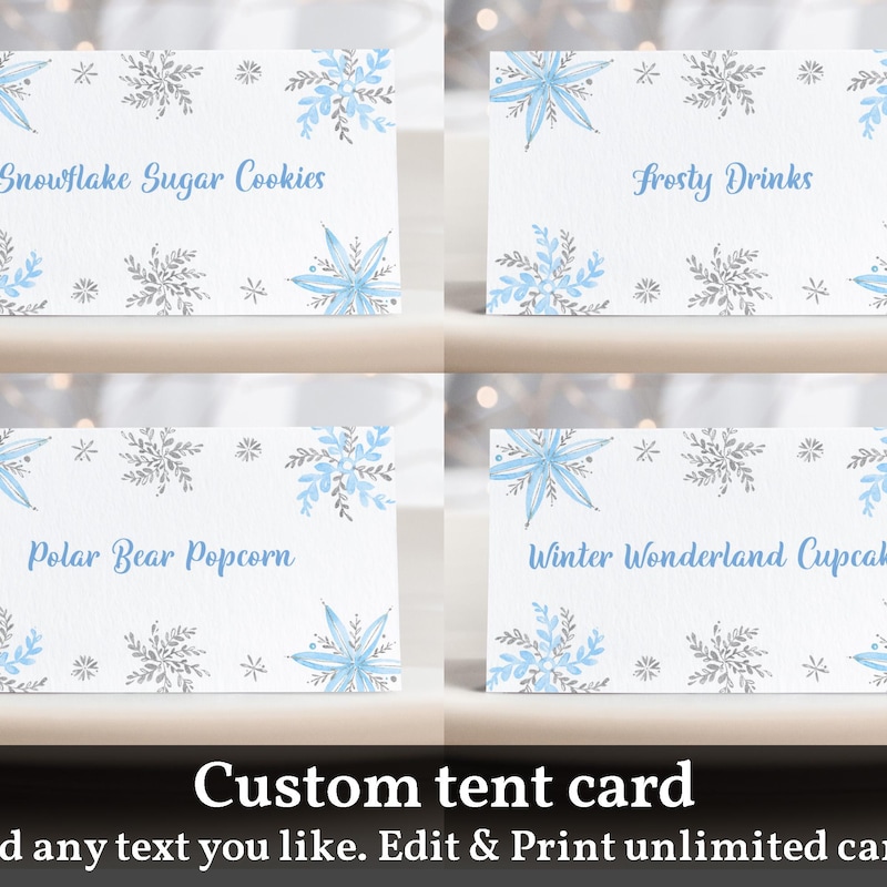 Winter Place Cards - Etsy