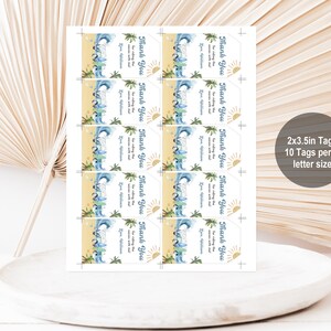 Editable the Big ONE Birthday Tag Surf Birthday Favor Tag Boy Beach ...